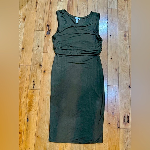 Leith | Dresses | Leith Olive Green Sleeveless Knee Length Sheath Dress ...
